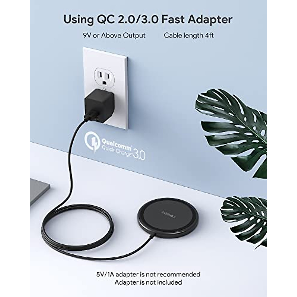 Wireless Charger, 15W Max Fast Wireless Charging Pad 2-Pack Compatible with iPhone 13/13 Pro/13 Mini/13 ProMax/12/SE/11/Samsung Galaxy S21/S20/Note 10/Edge Note 20Ultra/S10, AirPods Pro