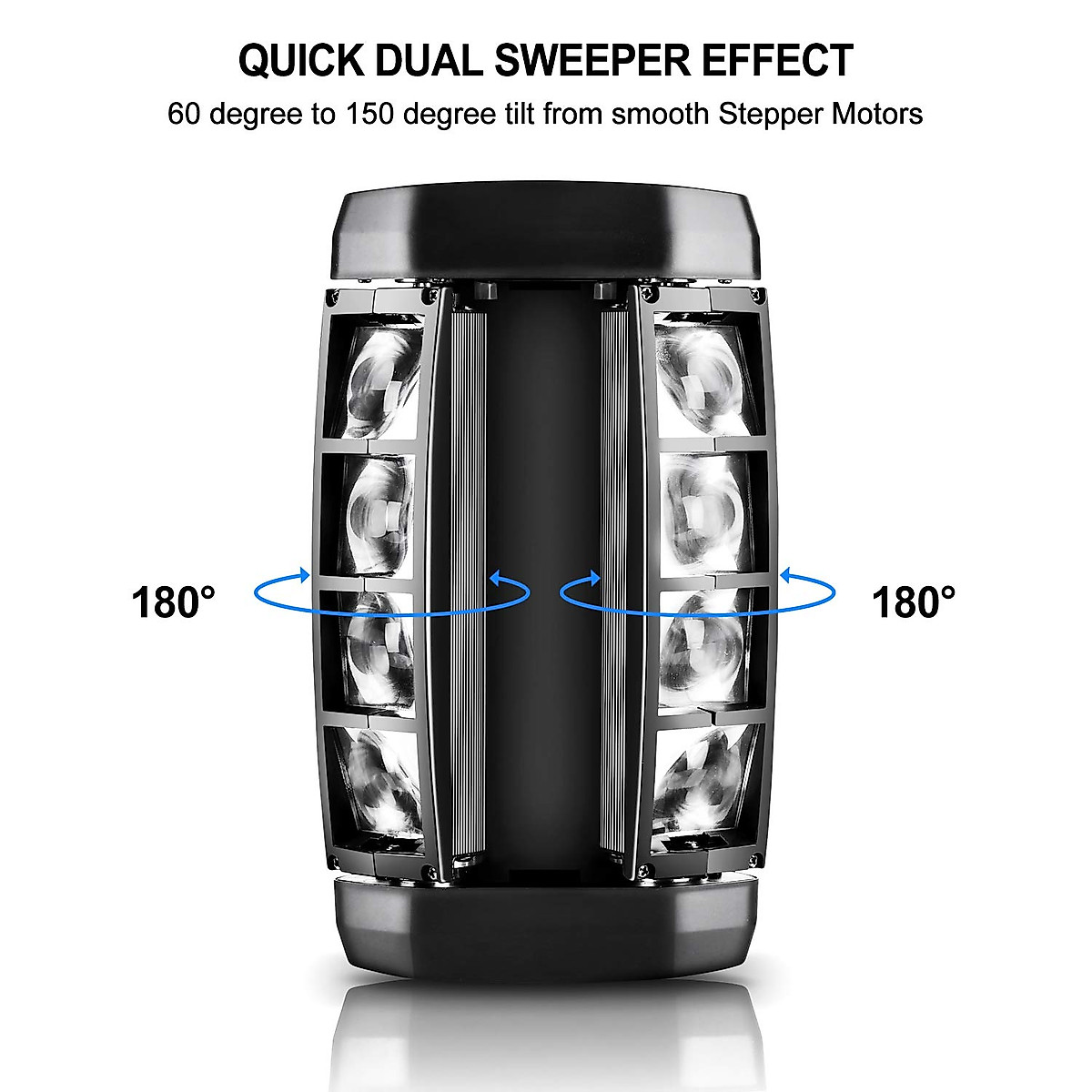 Spider Moving Head Lights, HAKUTA LED Stage Light RGBW 4-in-1 LED Moving Head Light, Compatible DMX-512 with 4 Control Modes for Parities, Concert, Performance Stage, Club, Bar and Wedding Ceremon