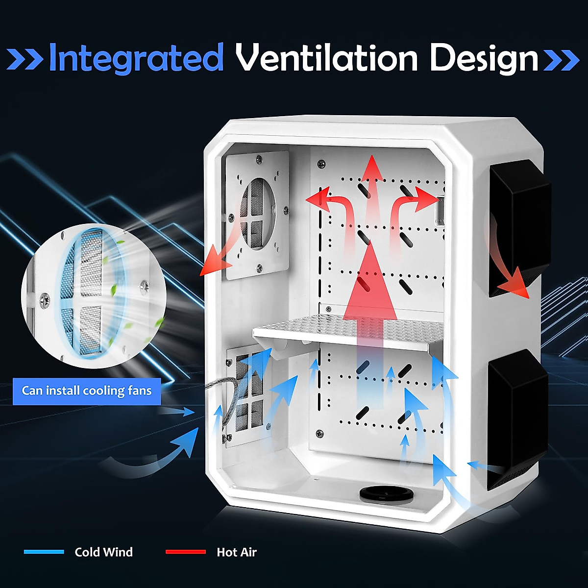 LyteSolar Outdoor Electrical Box,Cold-Rolled Steel Plate,IP66 Waterproof Outdoor Electrical Enclosure Box,2-Layer Painted,Ventilation Design(15.7" x 11.8" x 7.9")