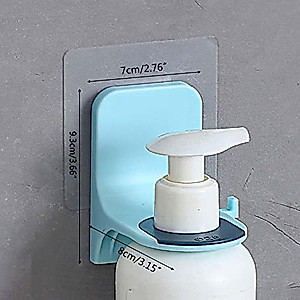 jomgeroz Wall Mounted Shower Gel Storage Holder Suction Cup Shampoo Soap Liquid Rack Wall Mounted Shower Gel Holder