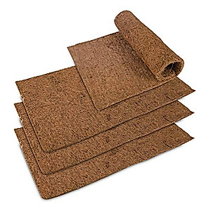 WUHOSTAM 4 Pack (12×20 Inch) Reptile Terrarium Bedding Substrate Liner Natural Coconut Fiber Carpet Mat for Tortoise,Lizard,Snake,Chameleon