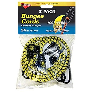 Keeper - 24” Bungee Cord, 3 Pack - UV and Weather-Resistant