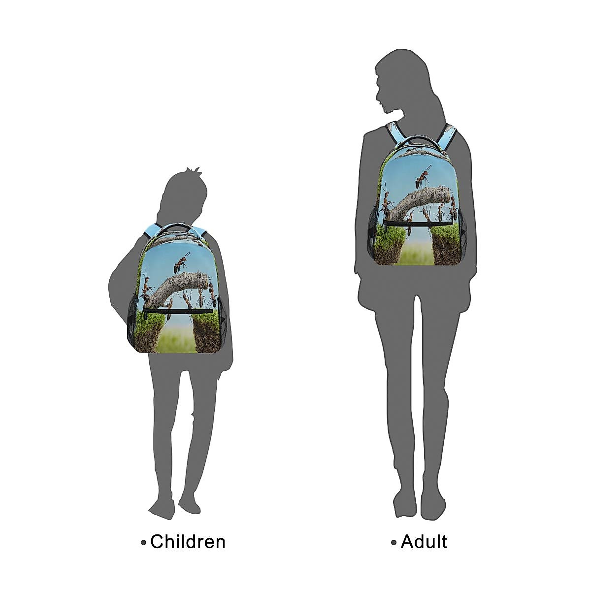 Blueangle Ant Team Backpack for Boy Girl Teens, Water Resistant School Backpack Lightweight Bookbag Casual Backpack