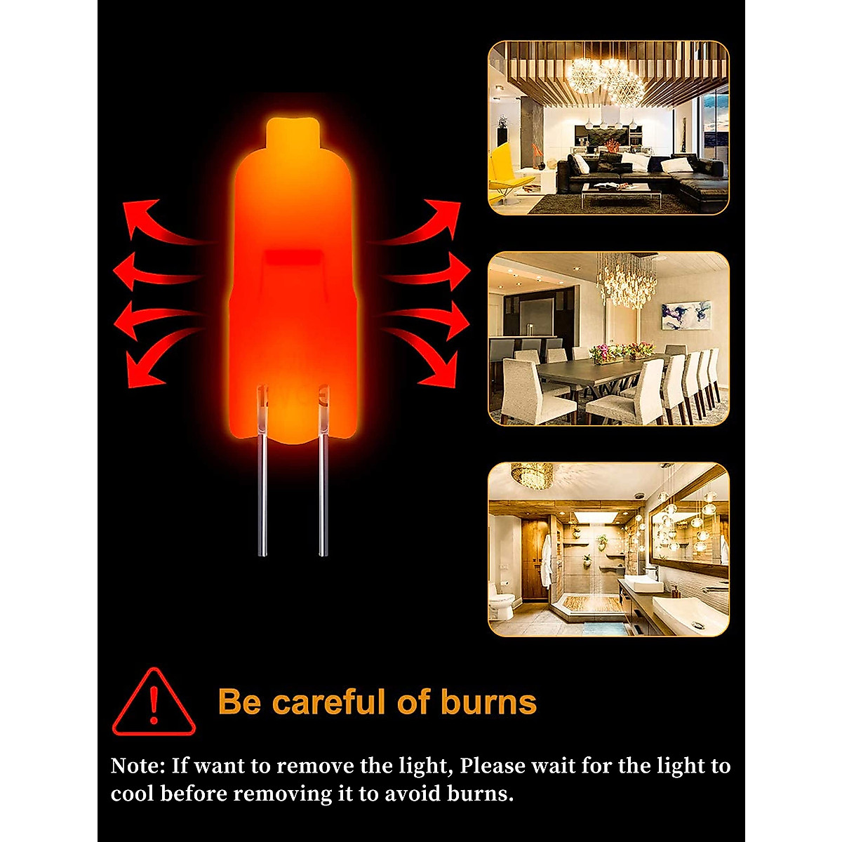 DORESshop Halogen Light Bulbs, 10 Pack G4 Bulb, Halogen Light Bulbs 2 Pin 12V 20W T3 Bi-Pin G4 Base Long Lifetime Dimmable 3000K Halogen Bulbs for Under Cabinet Puck Light, Chandeliers