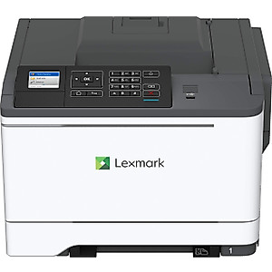 Lexmark C2535dw Color Laser Printer with Duplex Printing, Wireless Connection, and 35 ppm (42CC160), White/ Gray, Medium