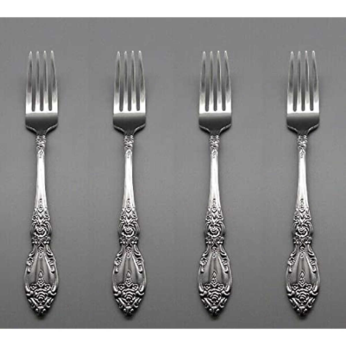 Oneida Wordsworth Set of 4 Dinner Forks, Silver