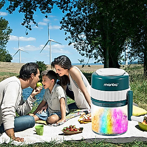 MANBA Ice Shaver and Snow Cone Machine - Premium Portable Ice Crusher and Shaved Ice Machine with Free Ice Cube Trays - BPA Free