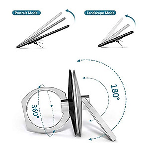 Finger Ring Stand Metal Portable Durable Two Samurai Pattern for Girls Boys,360°Rotation Cell Phone Ring Holder Kickstand Compatible with iPhone and All Smartphones