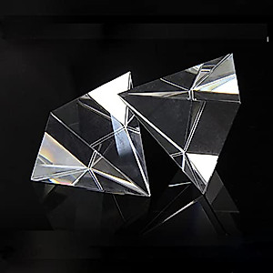 Crystal Pyramid, K9 Optical Glass Prism, for Physics Teaching, Decoration,Prosperity, Positive Energy
