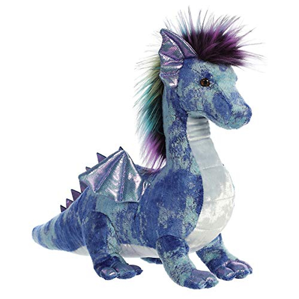 Aurora® Exquisite Luxe Boutique™ Zion Dragon™ Stuffed Animal - Luxurious Elegance - Sensory Delight - Blue 17 Inches
