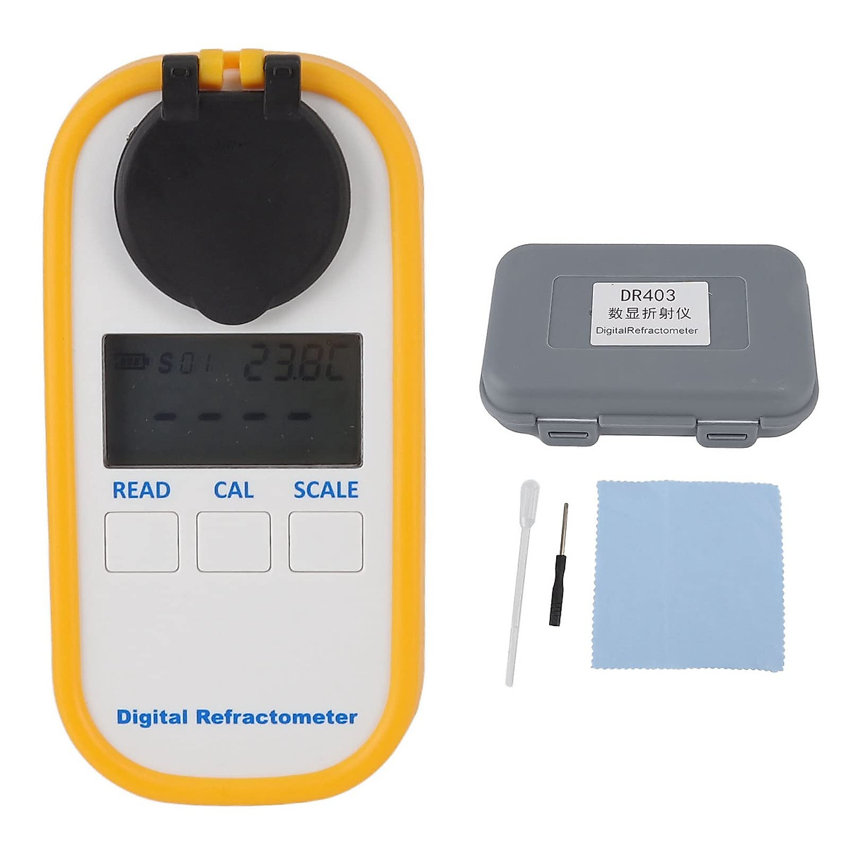 Handheld Digital Refractometer Measures 0-80% Concentration of White spiriit, Sugar Content - Portable spiriit Meter Tester for Industrial use