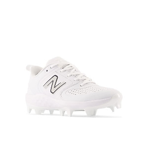 New Balance Women's Fresh Foam Velo V3 Molded Softball Shoe, White/White, 9
