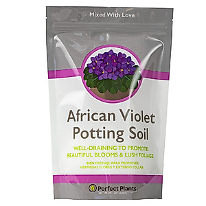 Perfect Plants African Violet Potting Soil 2qt. | Perfectly Crafted Organic Plant Mix for Potted Violets | Ready and Easy to Use Flowering Plant Substrate