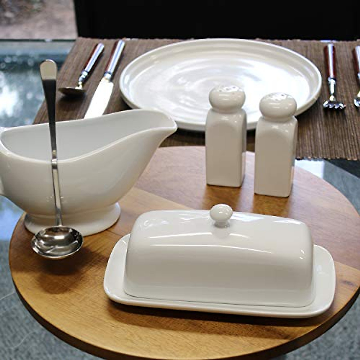 BIA Cordon Bleu Covered Butter Dish with Knob Lid, White (901114S1SIOC)