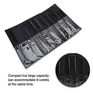 Hairdressing Bag, Cosmetology Supplies Bag Professional Travel Barber Bag Hair Stylist Cosmetic Organizer For Hair Salon Equipment Curling Irons Brushes Comb (Black)