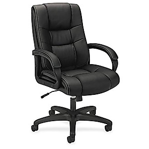 HON Executive Desk Chair - High-Back Upholstered Office Chair for Computer, Black (HVL131)