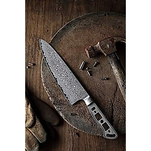 KATSURA Woodworking Project Kit – Gyuto Chef Knife Blank – 8.25 Inch – Ultra Wide Blade 55mm – Japanese Premium AUS 10, 67 Layers Damascus Steel – NO LOGO