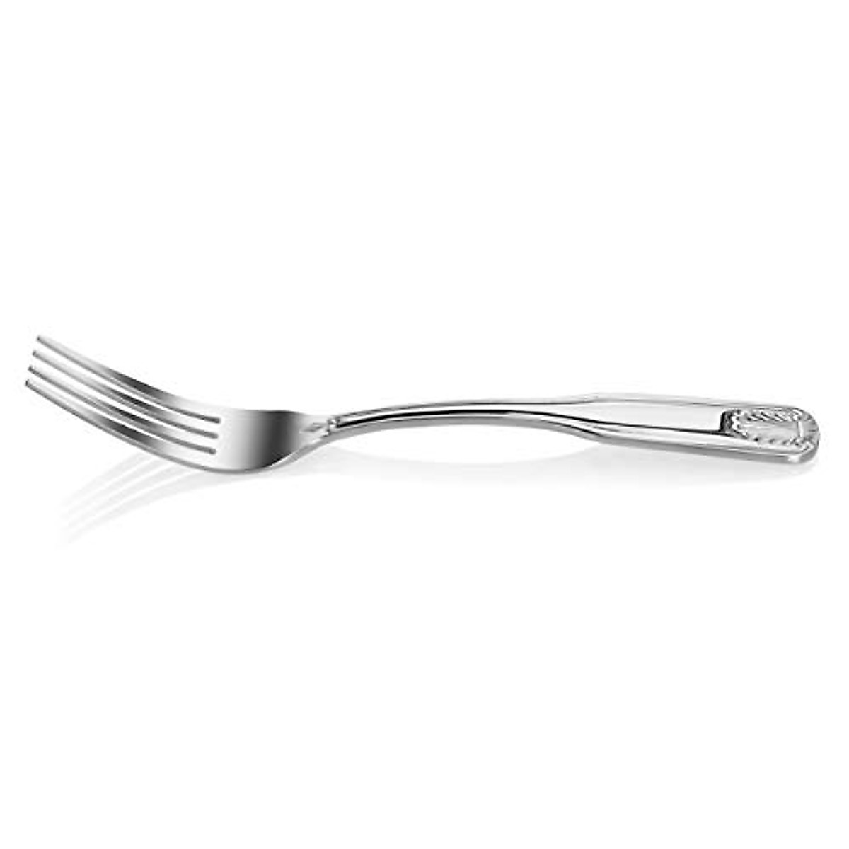 New Star Foodservice 58284 Shell Pattern, 18/0 Stainless Steel, Dinner Fork, 7.7-Inch, Set of 12
