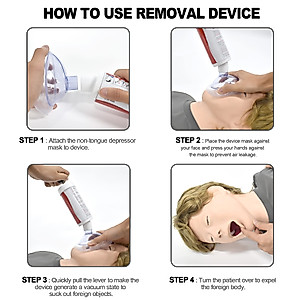 DCome 1 Pack Child Removal Device for Removing Obstructed Objects, Portable Device for Toddlers and Kids, Safe and Effective Infant First Aid Kit, Easy to Use, Equipped with Different Size Masks