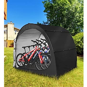 H&ZT Bike Storage Tent - 6.5' x 5.3'x 5.3' Outdoor Bike Cover - Waterproof Lawn Mower Garden Tools Shed - Backyard Storage Tent Shelter W/Fixing Peg