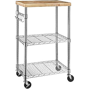 AAGUT 3" Steel Wire Shelving System Casters, 5/16"-18 x 3/4" stem casters with 4 Nuts and Spanner, Set of 4