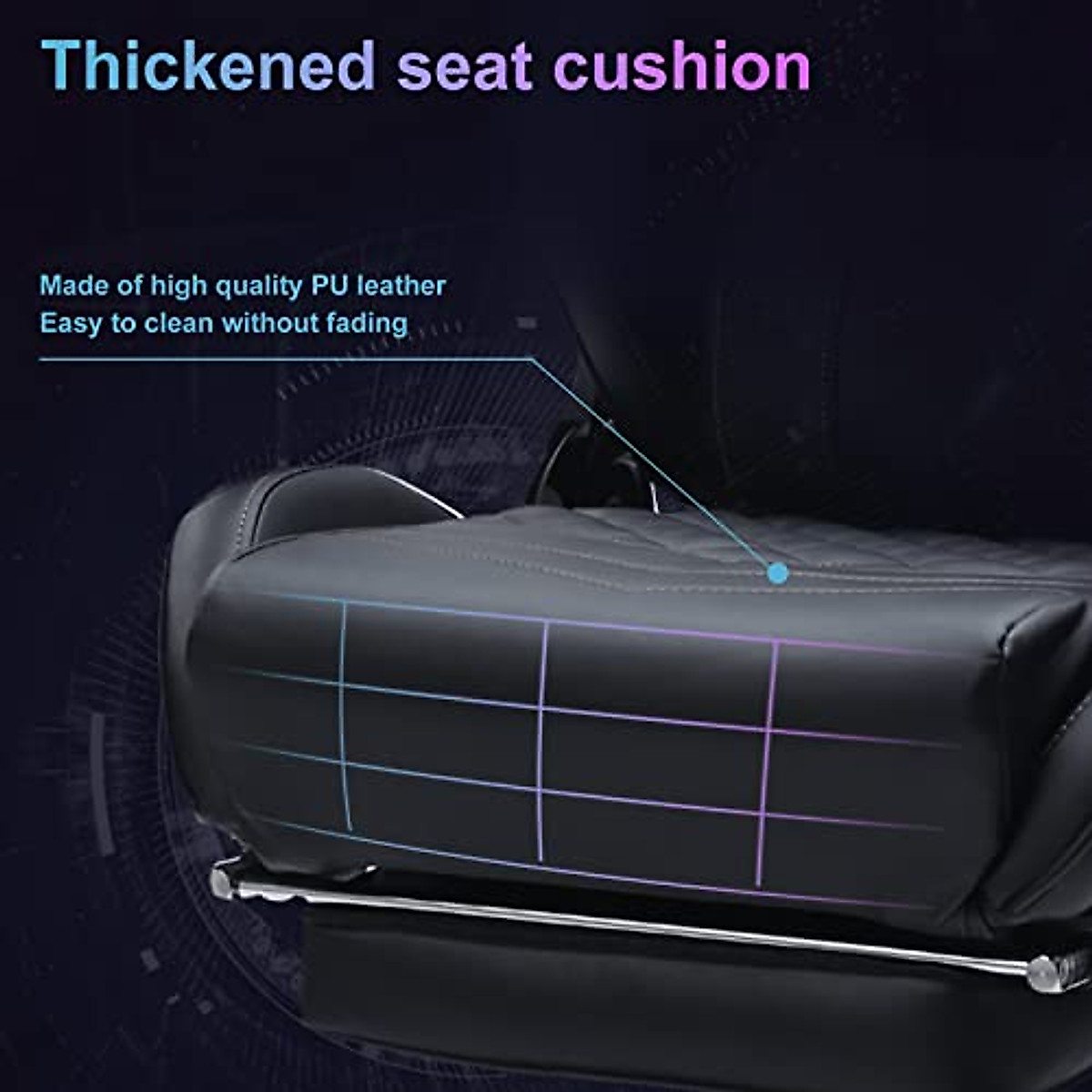 Blue Whale Massage Gaming Chair Office Chair for Adults, 350LB Weight Capacity Metal Base, Ergonomic Office Chair with 3D Adjustable Armrest, PU Leather