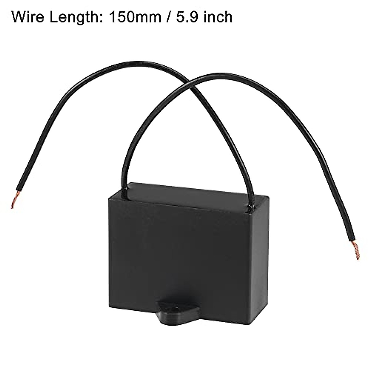 uxcell Ceiling Fan Capacitor CBB61 35uF 250V AC 2 Wires Metallized Polypropylene Film Capacitor 58x45x26mm for Electric Fan Pump Motor Generator 2Pcs