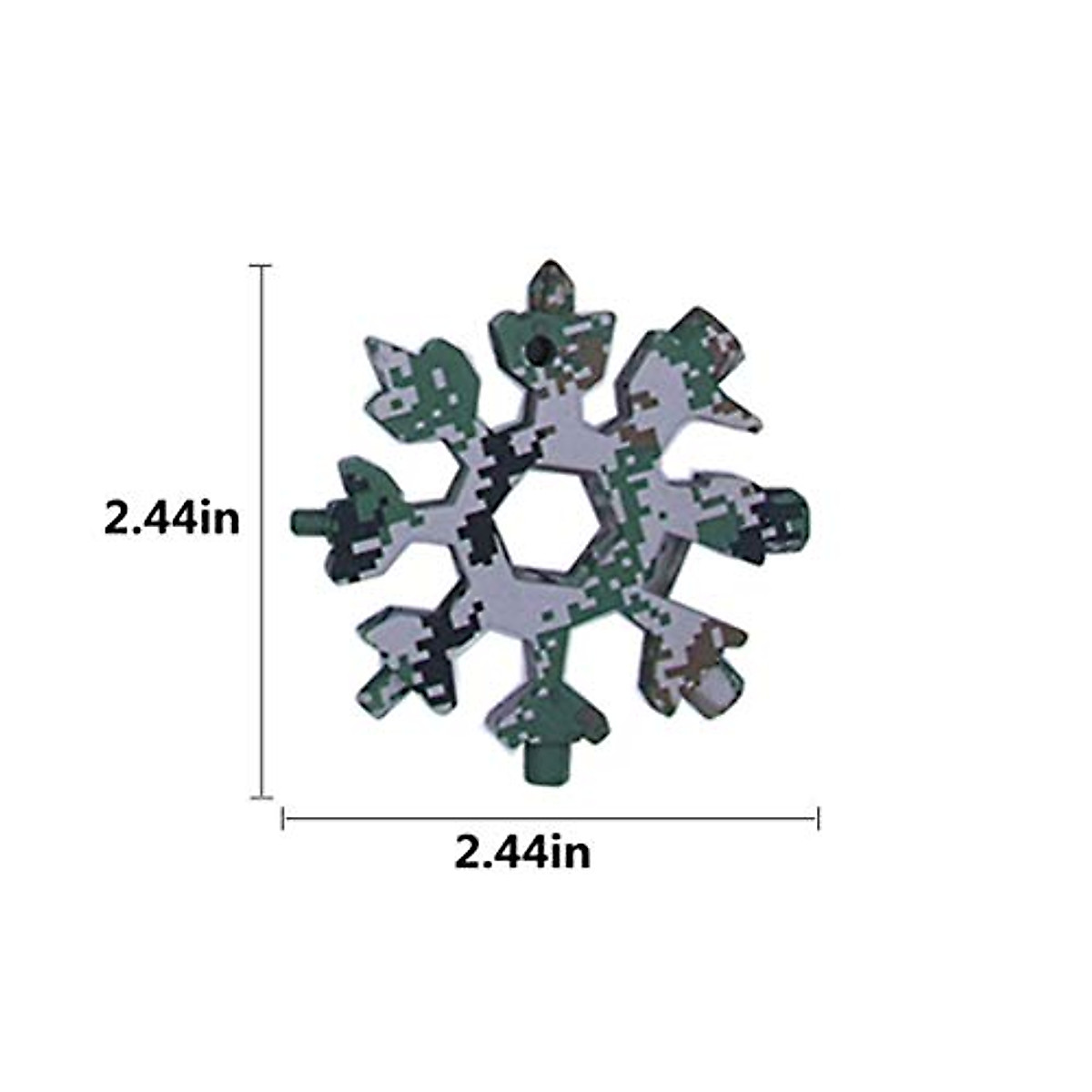 18-in-1 Snowflake Multitool Screwdriver Stainless Steel Wrench Keychain Multi-Tool Christmas Gifts for Him Men