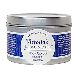 Lavender Massage Oil Candle — Candle Massage Wax Play & Relaxation, Aromatherapy Candle That Turns Into Massage Oil — Lavender Massage Wax Candle by Victoria's Lavender