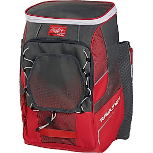 Rawlings | IMPULSE Backpack Equipment Bag | Baseball/Softball | Scarlet