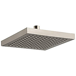 Delta Faucet Single-Spray Rain Shower Head Brushed Nickel, Rainfall Shower Head, Square Shower Head, Brushed Nickel Rainfall Shower Head, Delta Rain Shower Metal Shower Head, Stainless RP50841-SS