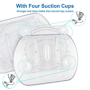 SAMTURUI Lazy Susan Turntable Organizer for Fridge, 360° Rotating, Lazy Susan Spice Storage for Cabinet, Refrigerator, Pantry, Kitchen, Table, Bathroom, Countertop