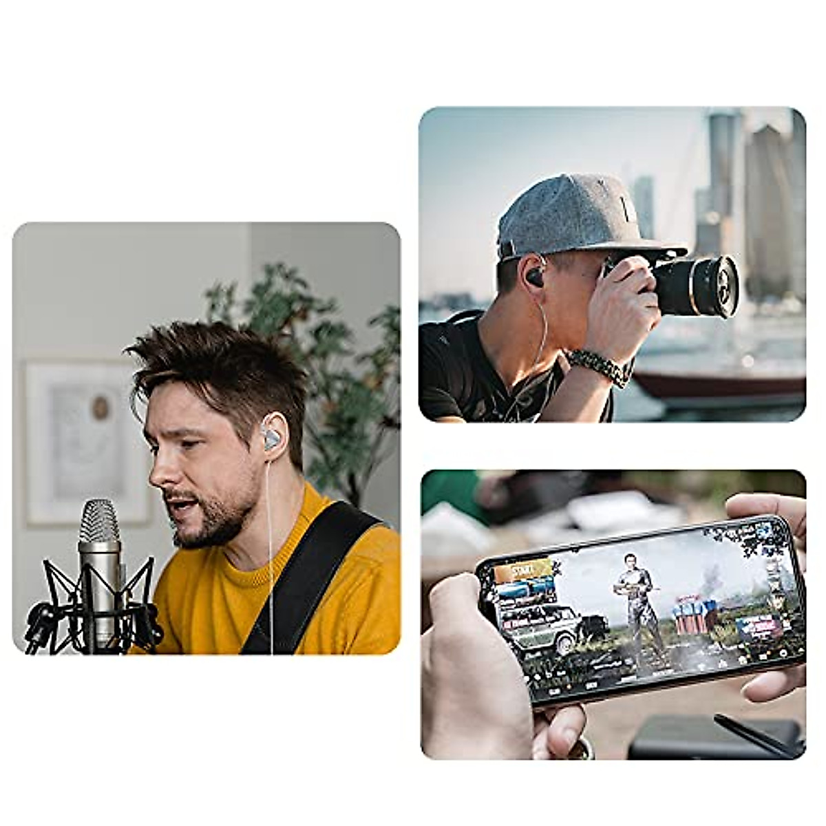 Linsoul KZ AST 24 Units Balanced Armature Combination in-Ear Earphones IEM with Detachable 2pin 0.75 Cable for Musicians Audiophile (Without mic, Silver)