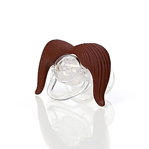 Hipsterkid Mustachifier Pacifier 0-6 Months | BPA-Free, Orthodontic Silicone Nipple | Cute, Funny, Mustache Binkies | Gift for Babies, Newborns, Infants, Toddlers (Cowboy)