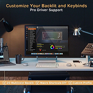 RK ROYAL KLUDGE RK84 Wired RGB 75% Hot Swappable Mechanical Keyboard, 84 Keys Tenkeyless TKL Gaming Keyboard w/Programmable Software and High-Capacity Battery, RK Red Switch