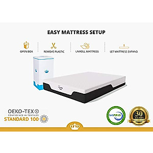 DYNASTY MATTRESS 12 inch CoolBreeze Classic Cooling Gel Memory Foam Mattress for RV (Medium Firm - RV King 72x80)