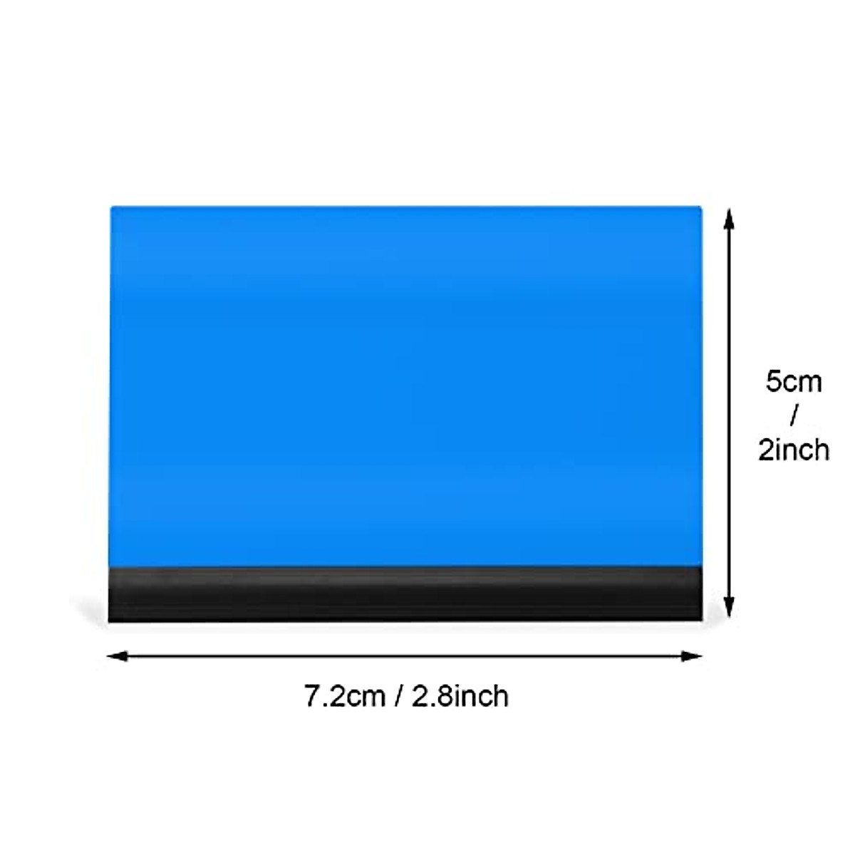 EHDIS Small Rubber Squeegee 3" Block Squeegee for Car Window Windshield,Film,Stickers,Decals and Vinyl Applicator,Kitchens, Glass, Shower,Counter Cleaning Tool, Pack of 2-Blue