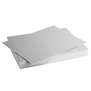 Best Paper Greetings 96 Sheet Silver Shimmer Metallic Cardstock, Double-Sided Paper for Scrapbooking, DIY Projects (8.5x11 In, 250 gsm)