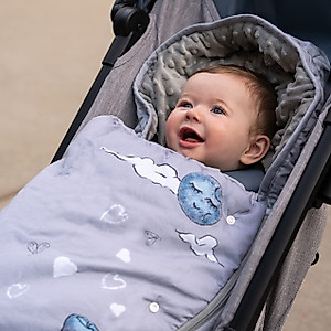 JumpOff Jo – Baby Bunting Bag - Stroller Blanket, Sleeping Bag & Sleep Sack – Baby Essentials for Newborn, Winter Car Seat Covers for Babies, Wearable Blanket – 0-12 Months - Mama Bear