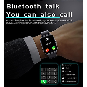 Smart Watches for Men Women HD Full Touchscreen Making Calls Smartwatch with Split-Screen Mode Waterproof Fitness Tracker Heart Rate,Sleep,Blood Pressure,Blood Oxygen Monitor for Activity Tracker