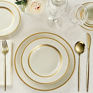 Gold Silverware Set, 30-Piece Stainless Steel Flatware Set Mirror Polished Cutlery Utensil Set Service for 6, Durable Home Kitchen Eating Tableware Set, Include Fork Knife Spoon Set, Dishwasher Safe