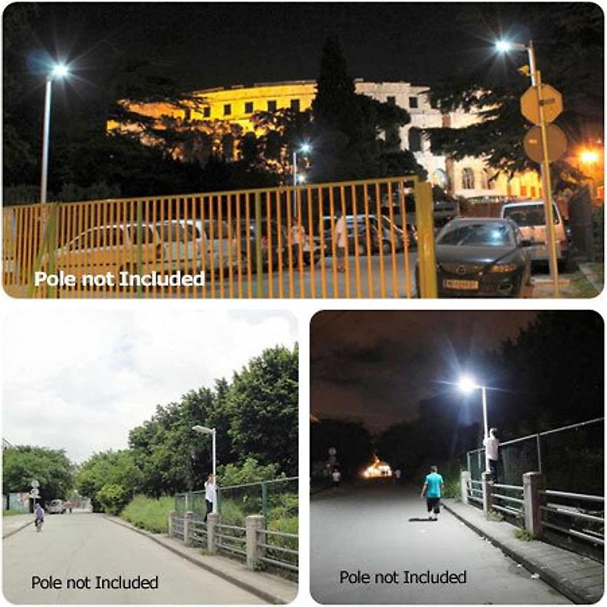 PolePalUSA Solar Street Light - 20 Watt - All in One, Fully Integrated