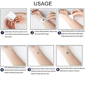 Dopetattoo 6 Sheets Temporary Tattoo Faith Tattoo in Cross Shape Fake Tattoos for Men Women Girls Neck Tattoo