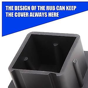 Hawyet 1 PC Universal Trailer Tube Square Mouth Cover, 3.1" x 7.5" TPU American Flag Tow Hook Dust Plug, Protect Trailer Tube and Trailer Base, Suitable for Most Car Models (Silver)