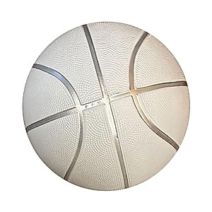 BESTSOCCERBUYS.COM All White Plain Basketball Ball for Autographs Signing Leisure Play Full Size 7