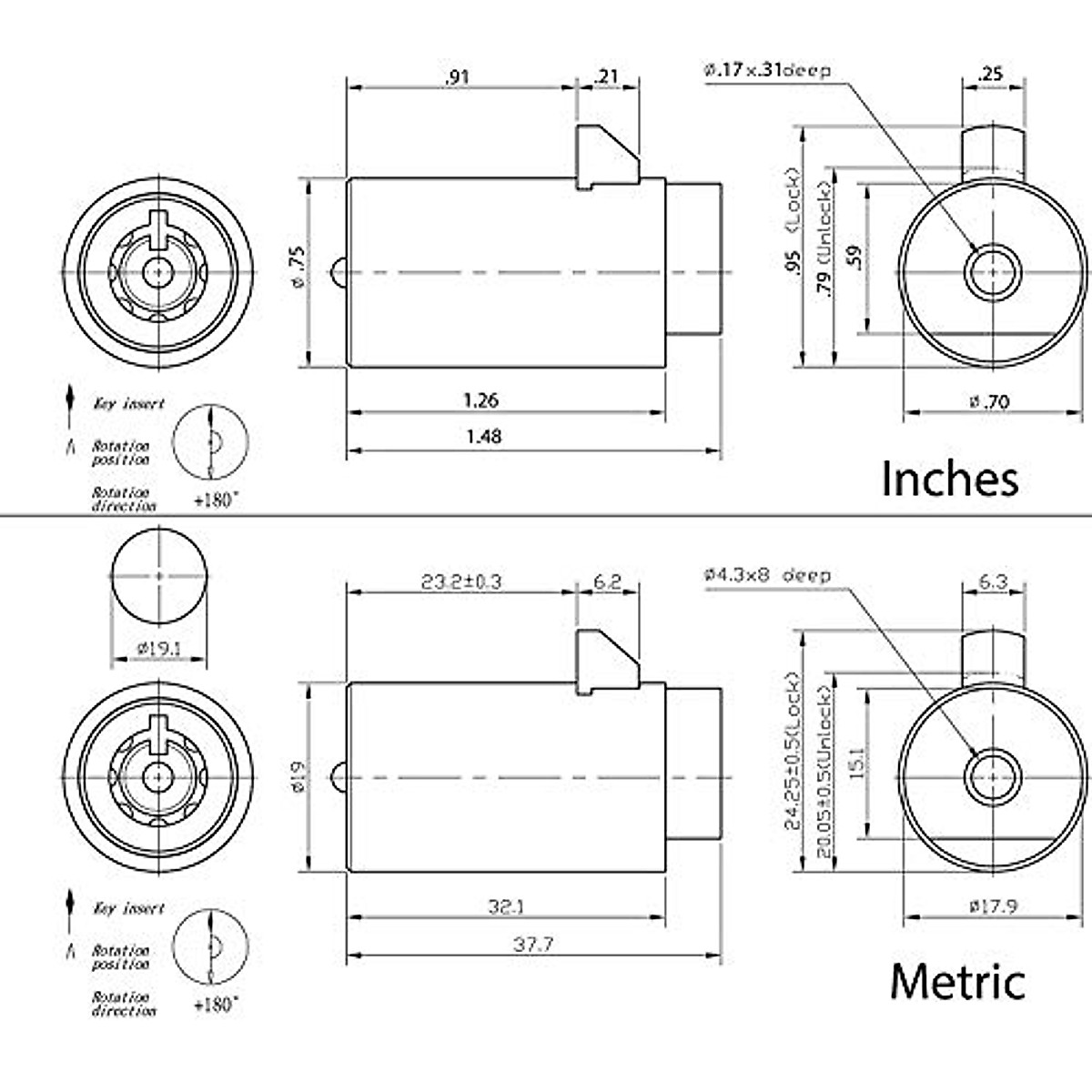 Westway Locks Vending Machine Lock and Key Pack of 02 - Tubular Keyway with Chrome Finish - Keyed Alike High Security Lock - Vending Machine Lock for Pepsi Machine, Coke Machine, Snack/Candy Machine