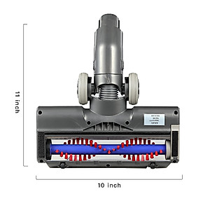 Upgraded Hardwood Floor Vacuum Attachments with Headlights for dyson V10 V11,Replacement Parts Motorhead for Dyson ,Soft Roller &PP Bristle Motorized Brush Accessories for Marble,Carpet,Rug Cleaning.
