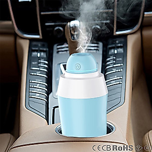 Portable Mini Humidifier USB Cool Mist Ultrasonic Humidifier with Water Bottle Premium Humidifying Unit with Whisper-Quiet Operation Automatic Shut-Off Multi Use for Travel Home Office Bedroom