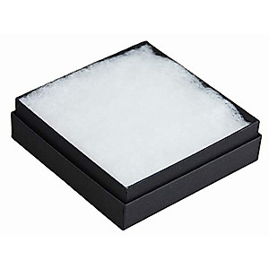 JPB Matte Black Cotton Filled Jewelry Box #33 (Case of 100) 3.5 inches x 3.5 inches