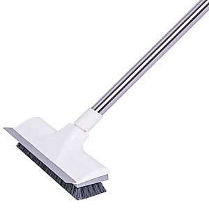 Yique 49 Inch Floor Scrub Brush with Long Handle, Shower Cleaning Brush, Large Deck Brushes for Scrubbing - Cleans Hot Tub, Swimming Pool, Bathroom, Patio, Kitchen, Wall, Deck, Boat, Tile and Concrete